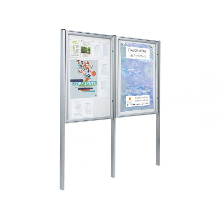 Classic Magnetic External Notice Board With Post Kit