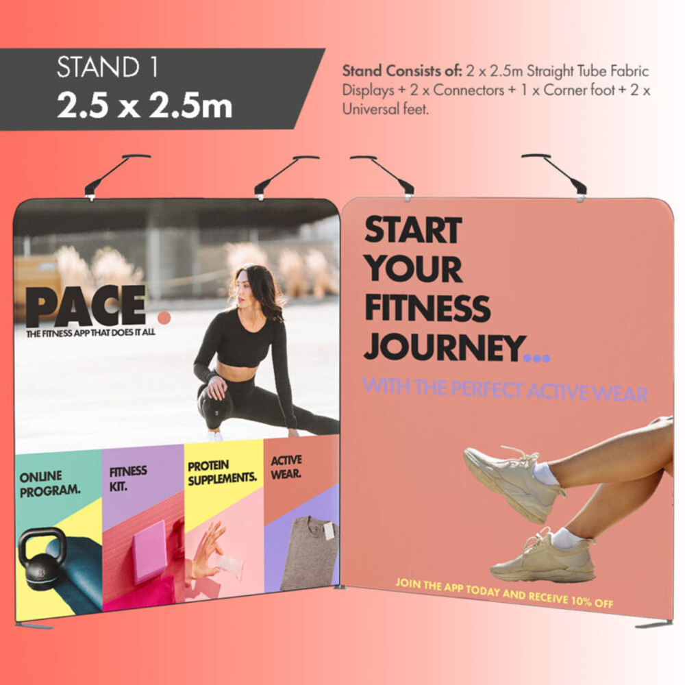 2.5 x 2.5 Fabric Shell Scheme Exhibition Stand