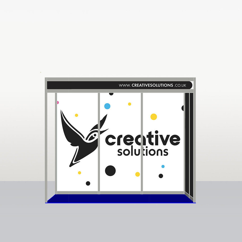 3m x 2m Rollable Shell Scheme Graphics - 2 Walls