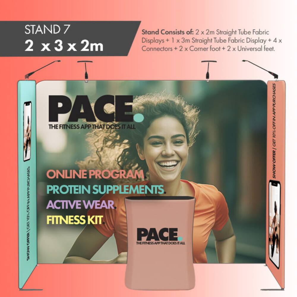 3x2 Fabric Shell Scheme Exhibition Stand