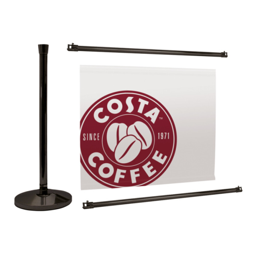 Black Chrome Cafe Barrier System Extension Kit