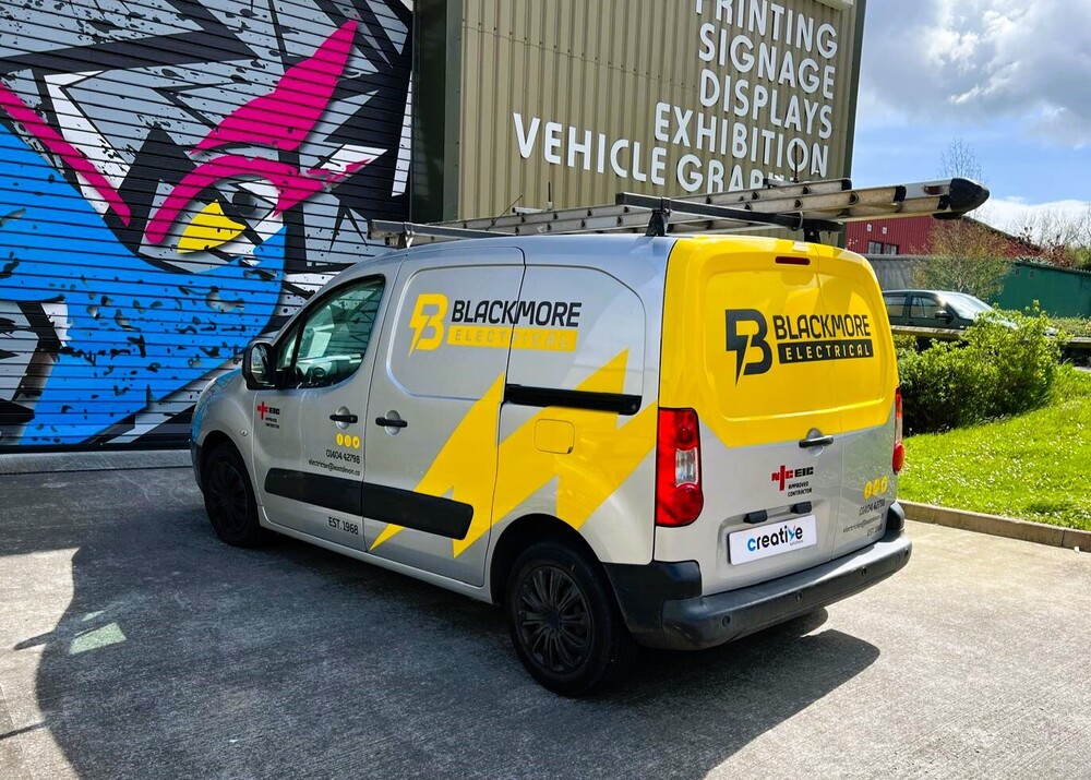 Citroen Berlingo Van Graphics for Blackmore Electrical