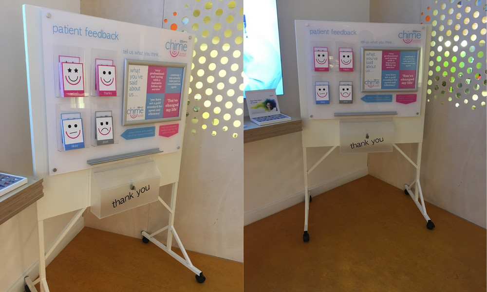 Custom Display Board for Chime Health, Exeter