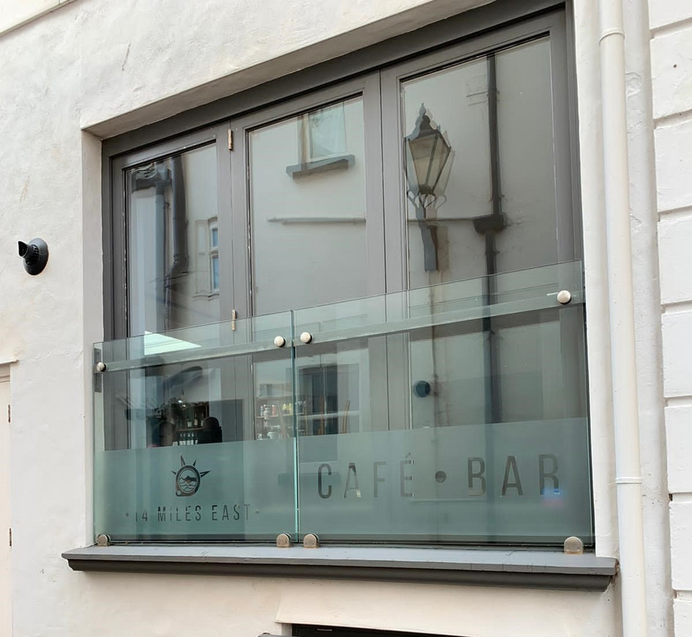 Custom Window Vinyls for 14 Miles East