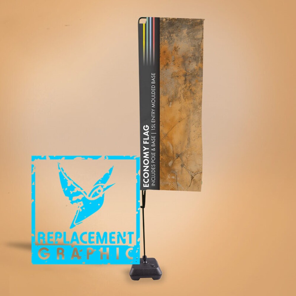 Economy 2.5m Flag Replacement Graphic
