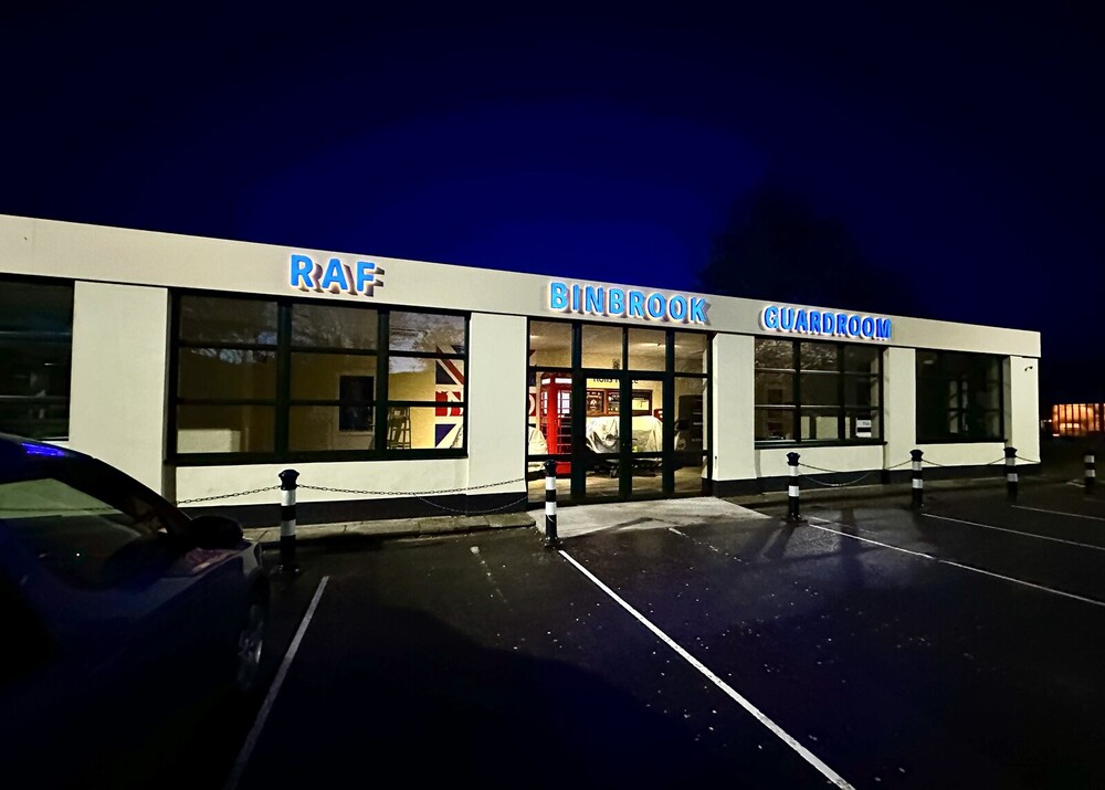 Face & Halo Illuminated Lettering for His Church at the RAF Binbrook ...
