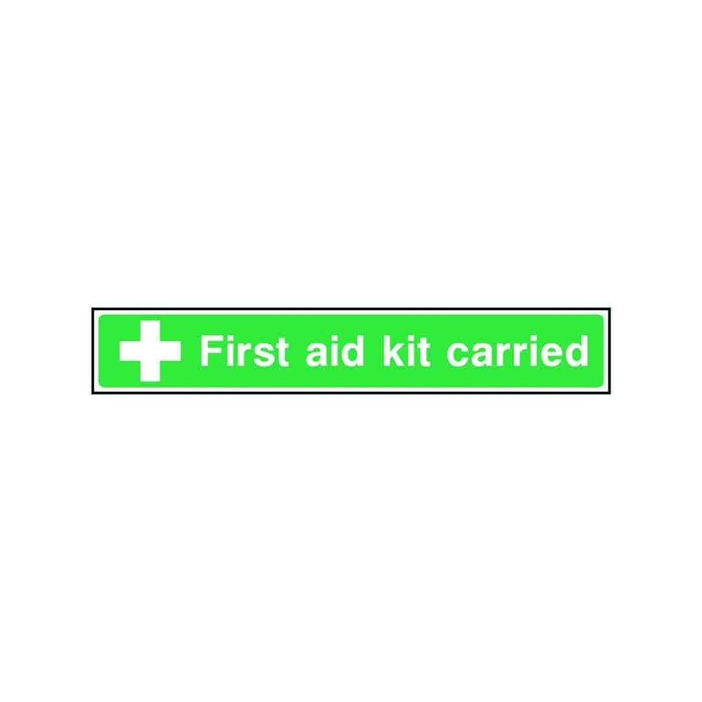 First Aid Kit Carried Vehicle Sticker