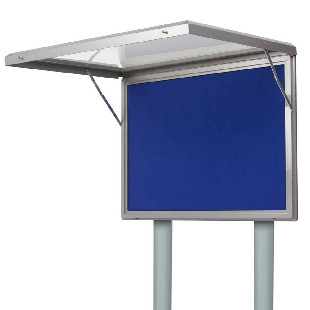 Horizon Premium Correx Lockable Notice Board With Post Kit