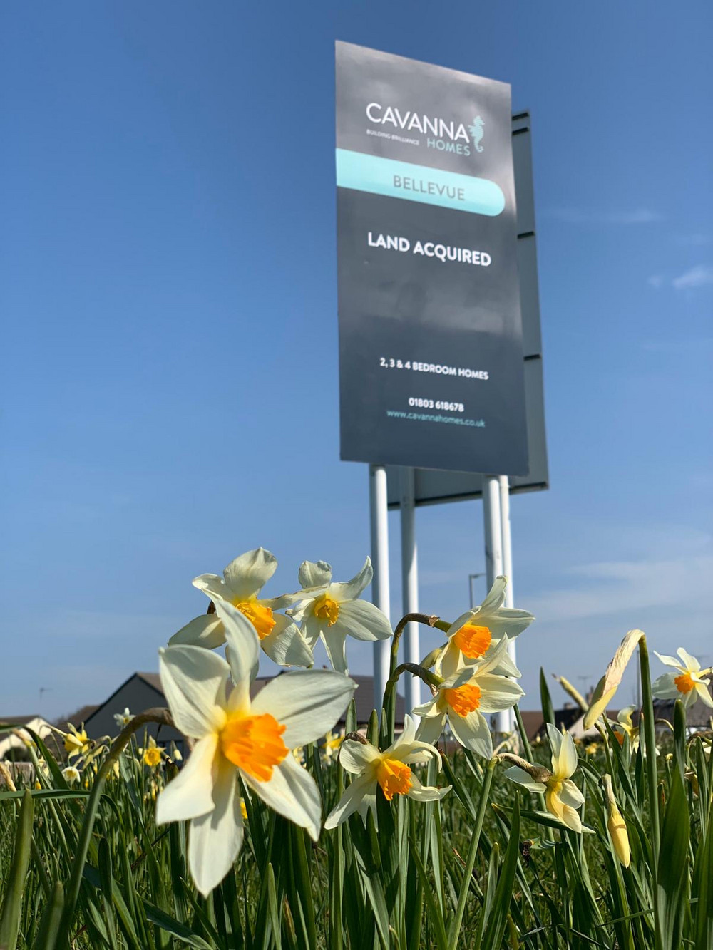 Post-Mounted Signs for New Build Site 'Bellevue' for Cavanna Homes