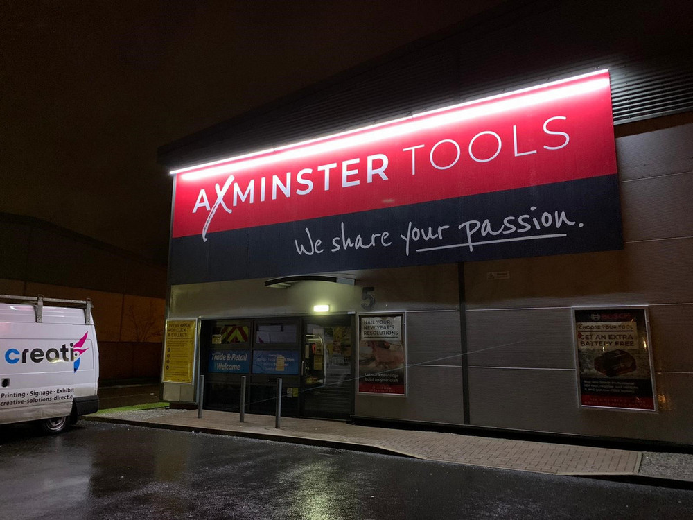 Shop Front Signs for Axminster Tools