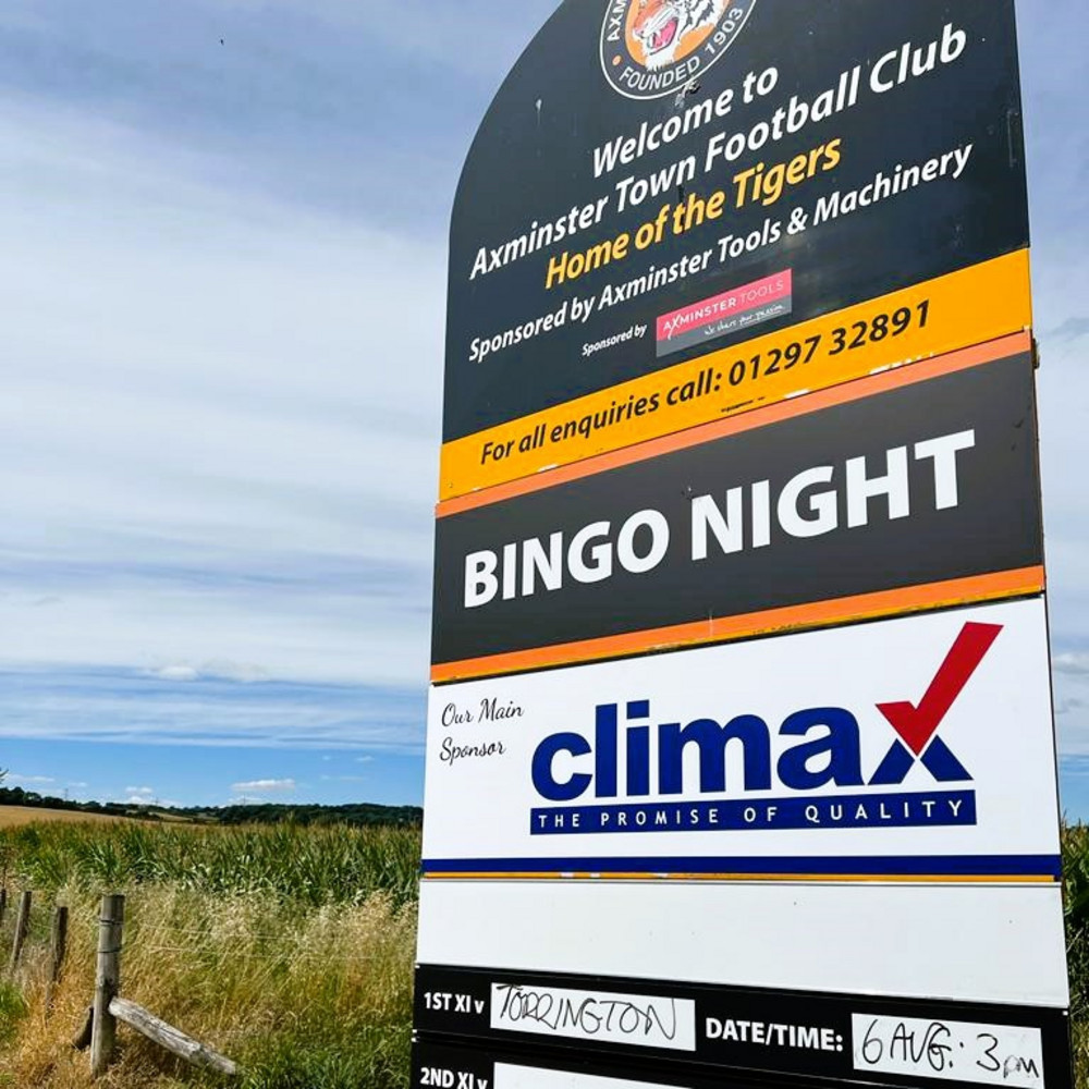 Signage and Sponsorship Displays for Axminster Town FC - Go Tigers!