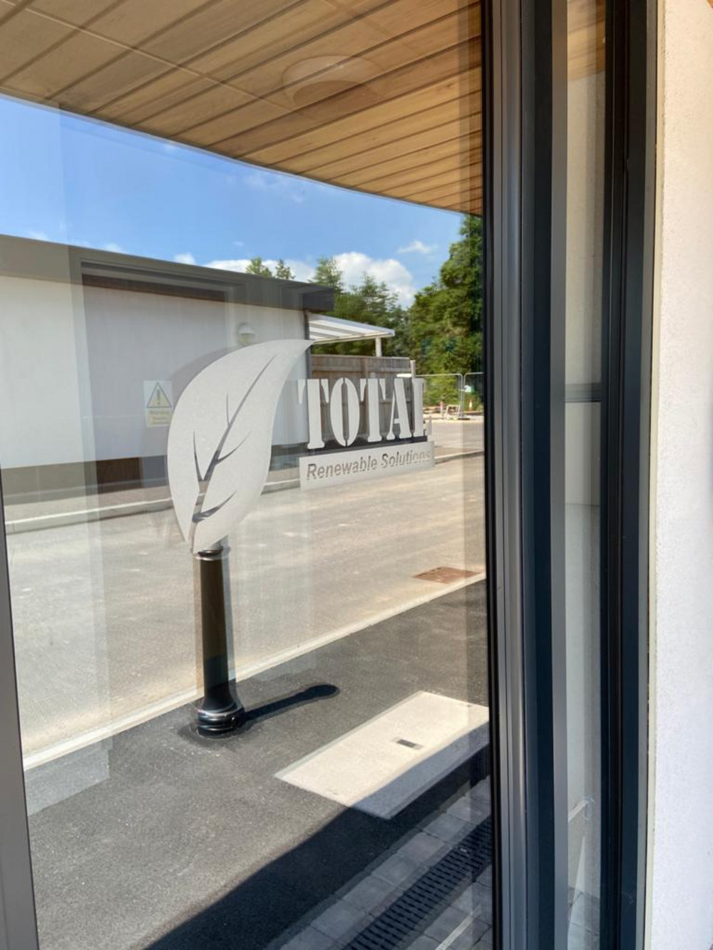 Tray Sign & Window Graphics for Total Renewable Solutions