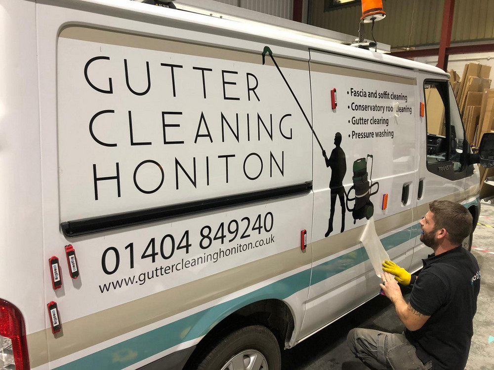 Van Signwriting for Gutter Cleaning Honiton