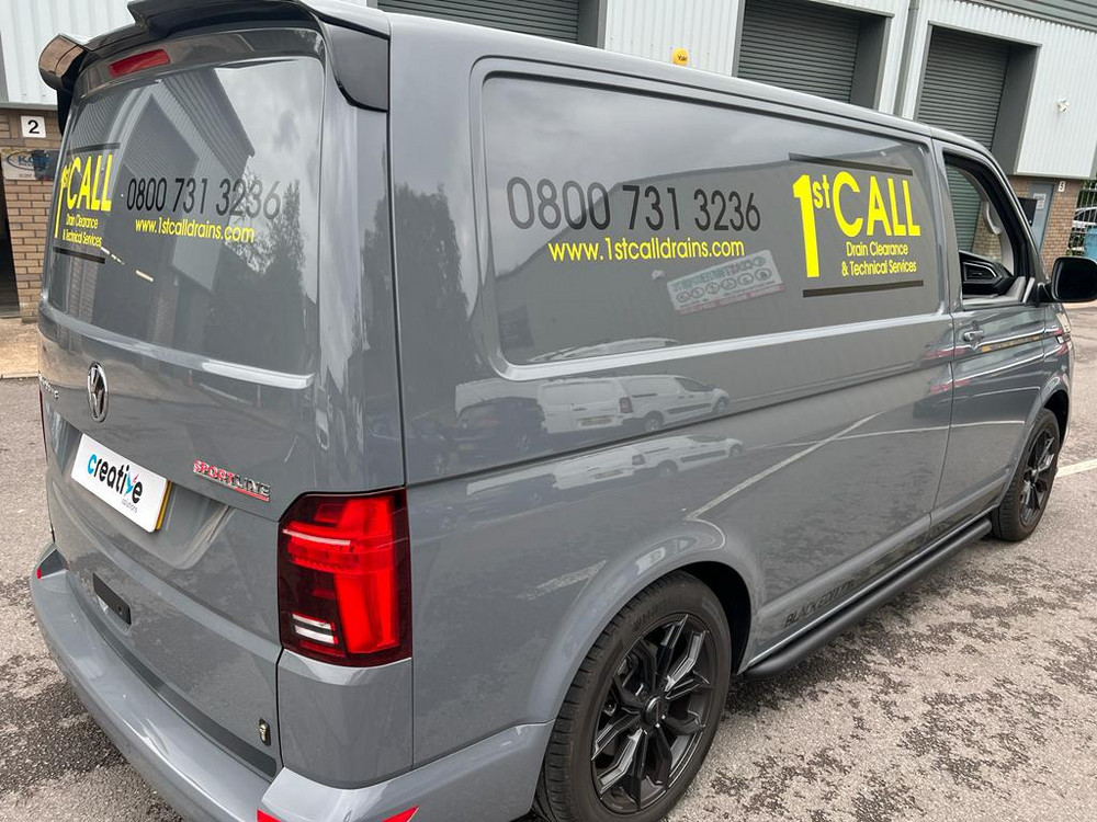 Vehicle Graphics for 1st Call Drain Clearance & Technical Services