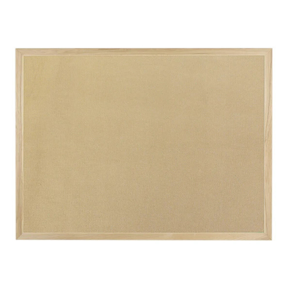 Wooden Framed Hessian Fabric Notice Board