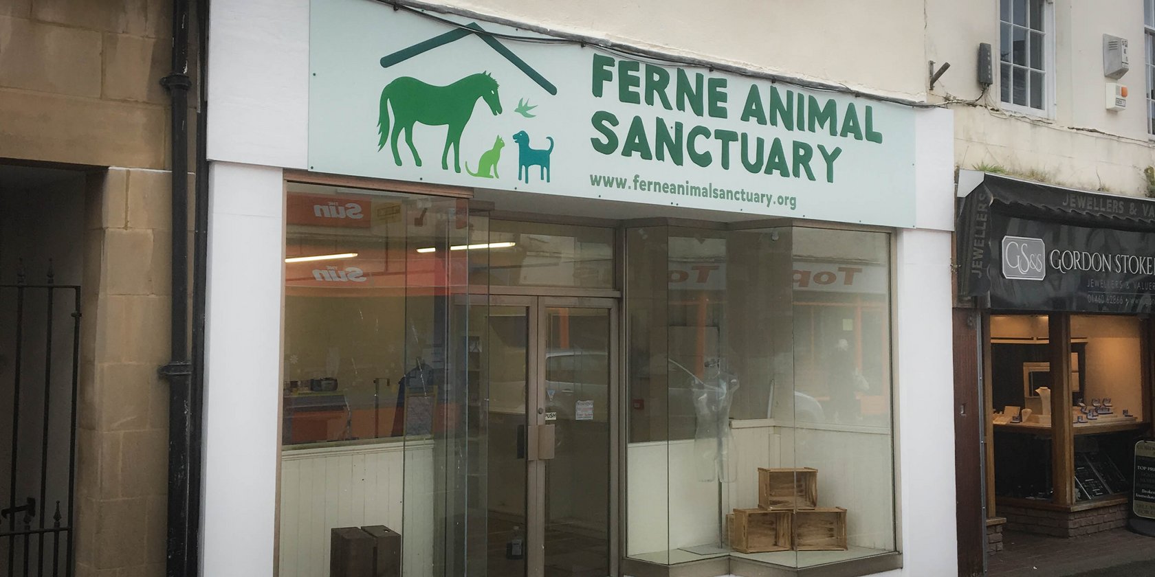 Shop Fascia Signage for Ferne Animal Sanctuary, Chard