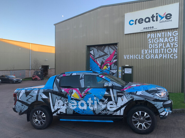 Vehicle Graphics Wrap for Creative Solutions Ford Ranger